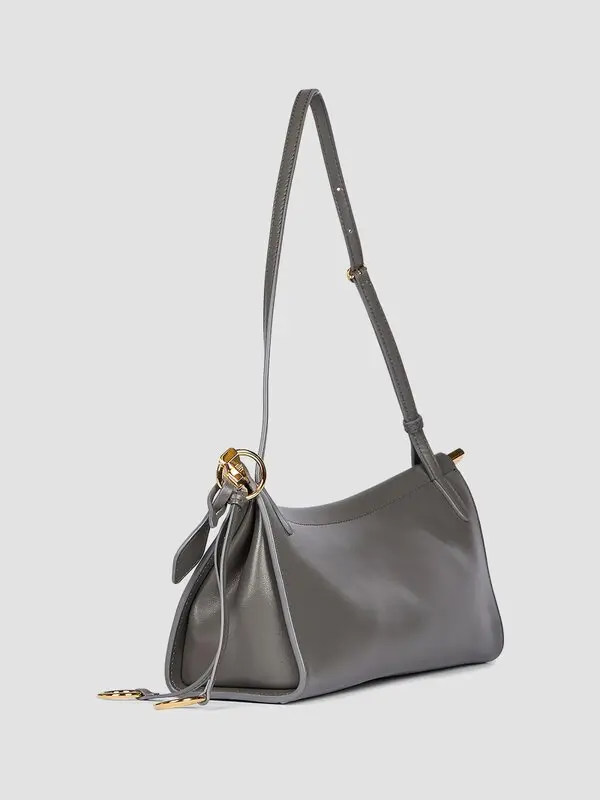 Alaïa Le Click East West Leather Shoulder Bag - Acier