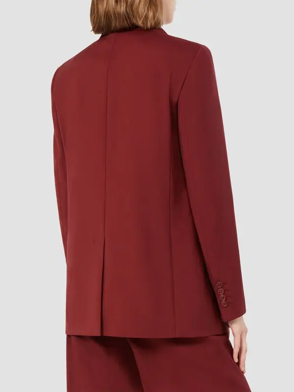 Max Mara Single Breasted Woollen Cloth Jacket - Ruby