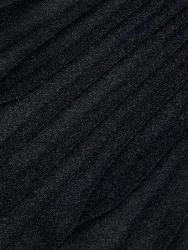 Alaïa Pleated Wool Midi-skirt