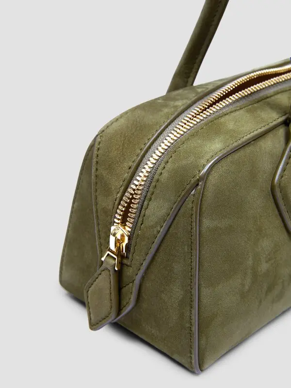 Alaïa Le Teckel Leather Shoulder Bag - Camouflage Green