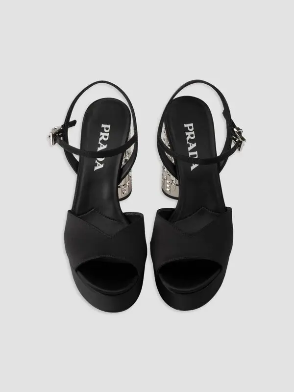 Prada Satin Platform Sandals