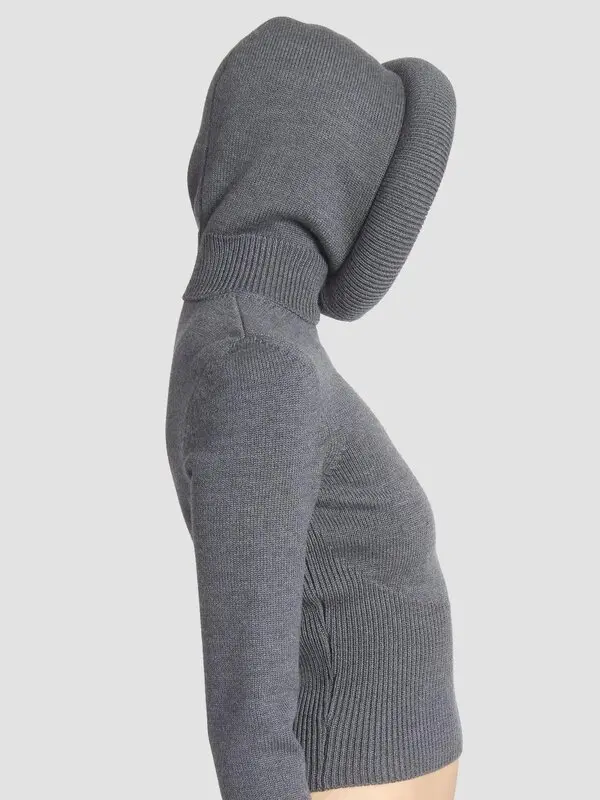 Alaïa Hooded Wool Sweater