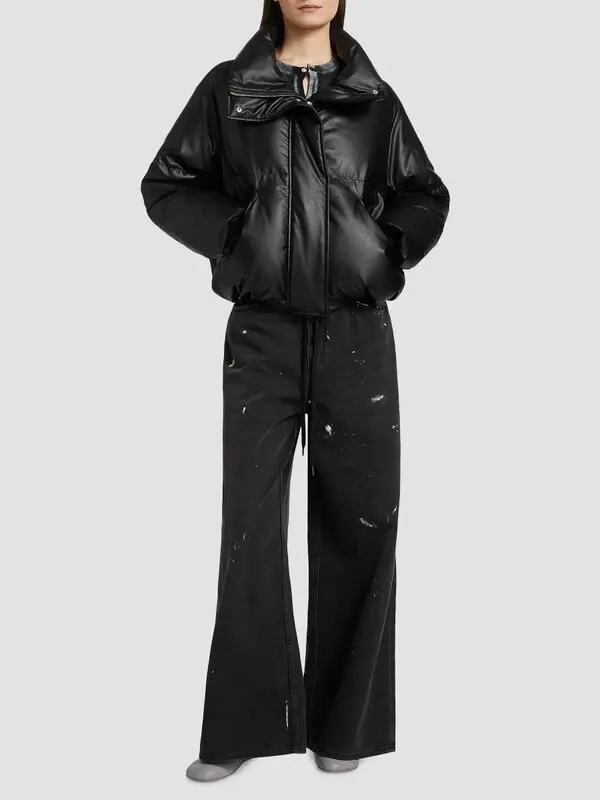 MAISON MARGIELA Faux Leather Down Jacket