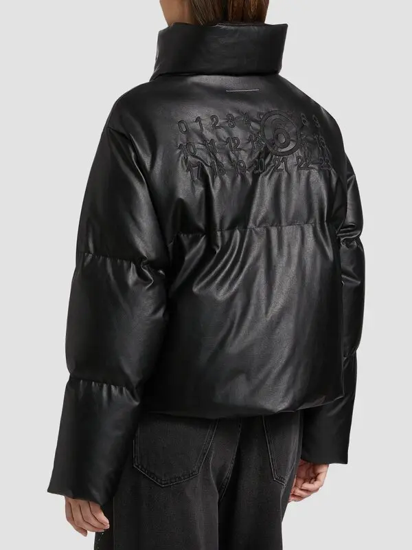 MAISON MARGIELA Faux Leather Down Jacket