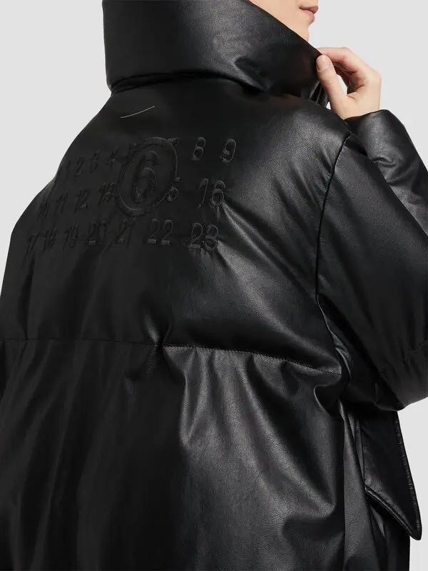 MAISON MARGIELA Faux Leather Down Jacket