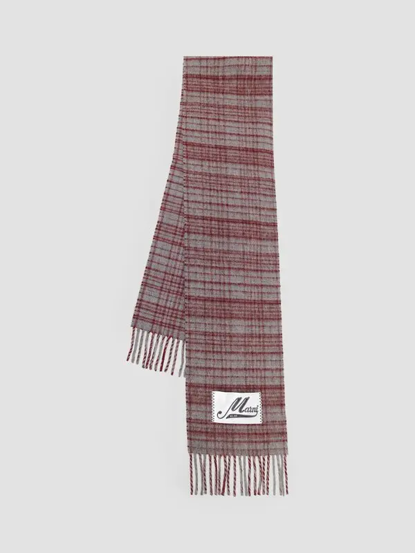 Marni Fringed Wool-blend Scarf