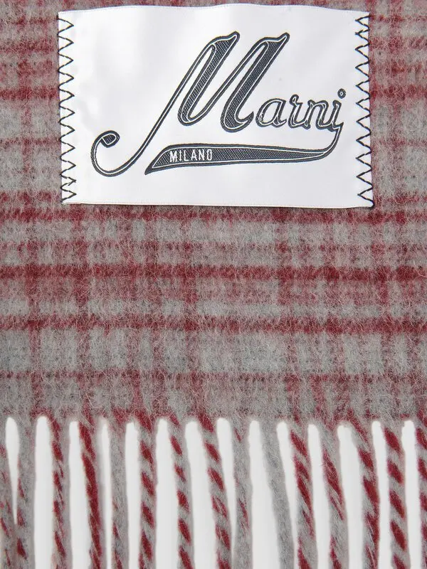 Marni Fringed Wool-blend Scarf