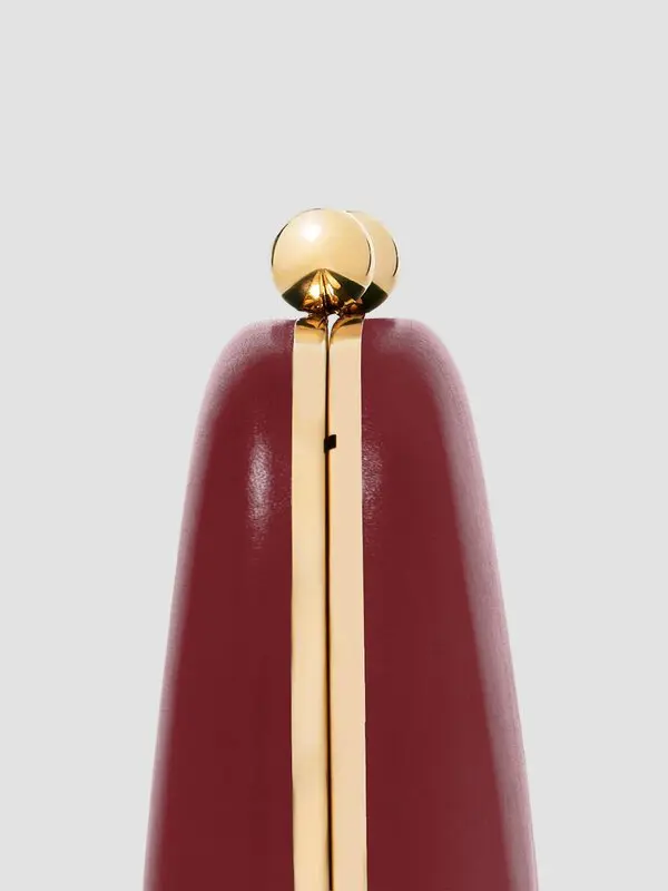 Carolina Herrera Vega Leather Clutch - Rioja