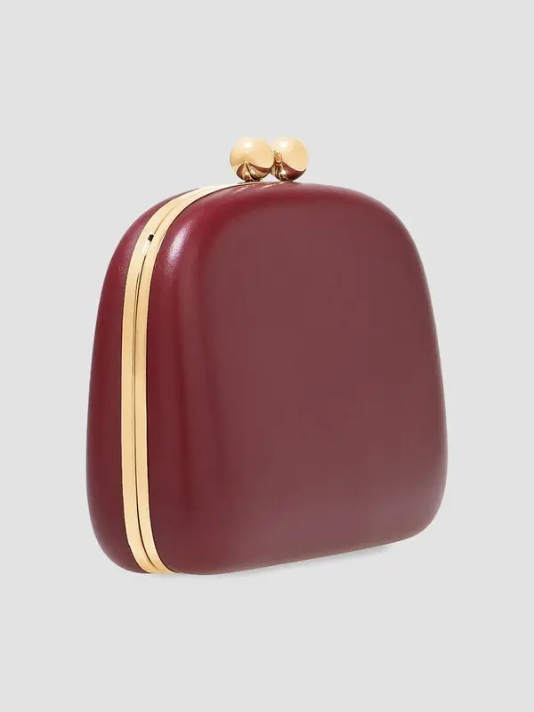 Carolina Herrera Vega Leather Clutch - Rioja