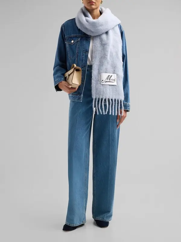 Marni Alpaca Fringe-trim Scarf