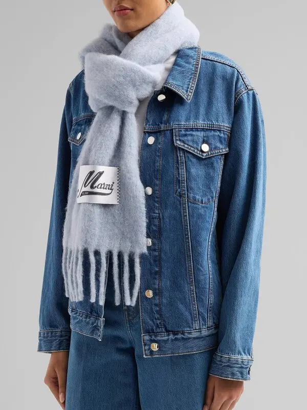 Marni Alpaca Fringe-trim Scarf