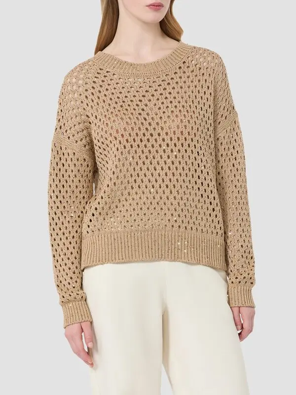 Max Mara Sequinned Cotton Boxy Sweater