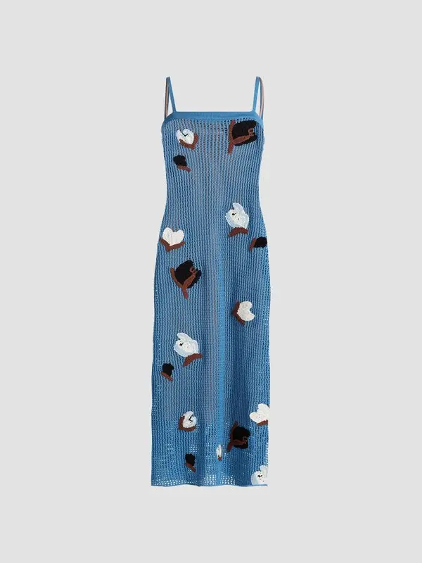 Marni Flower Crochet Midi-dress