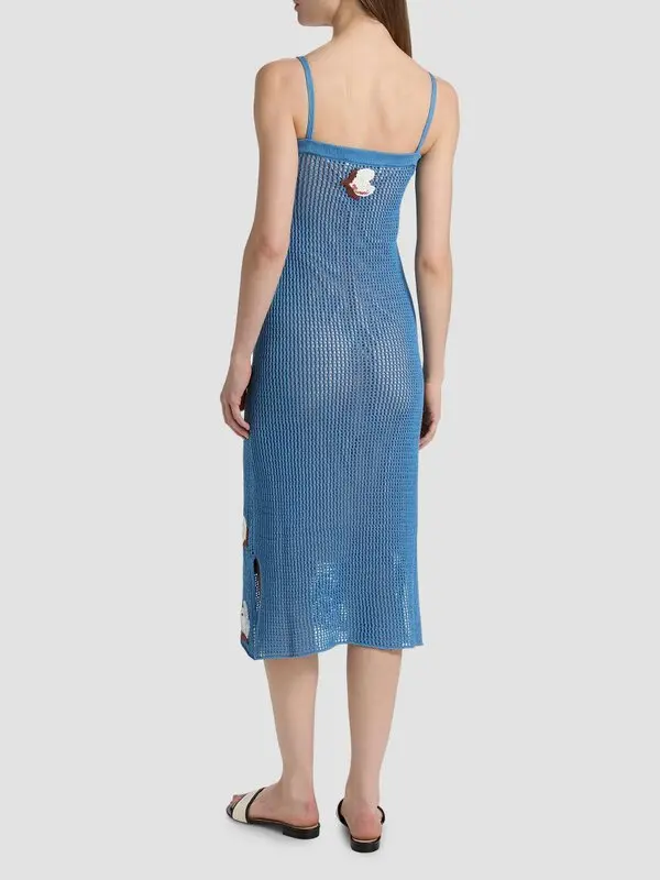 Marni Flower Crochet Midi-dress