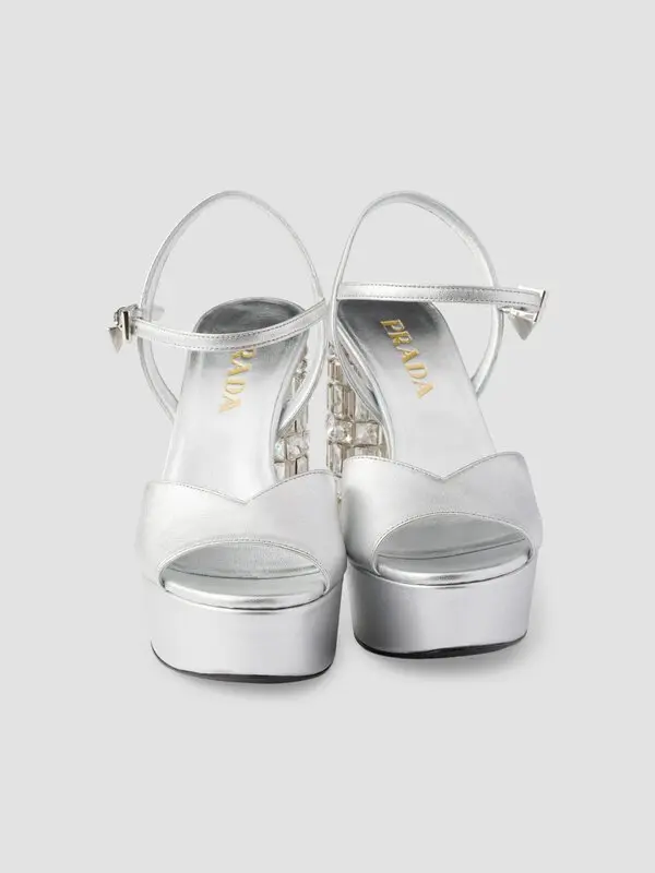Prada Mordoré Nappa Leather Platform Sandals