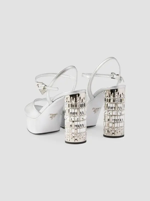 Prada Mordoré Nappa Leather Platform Sandals