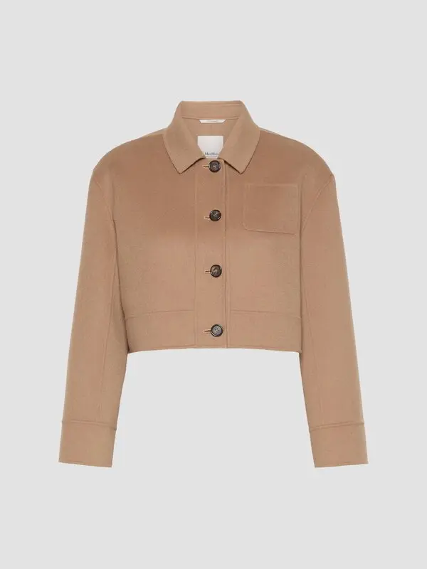 Max Mara Wool Drap Cropped Jacket