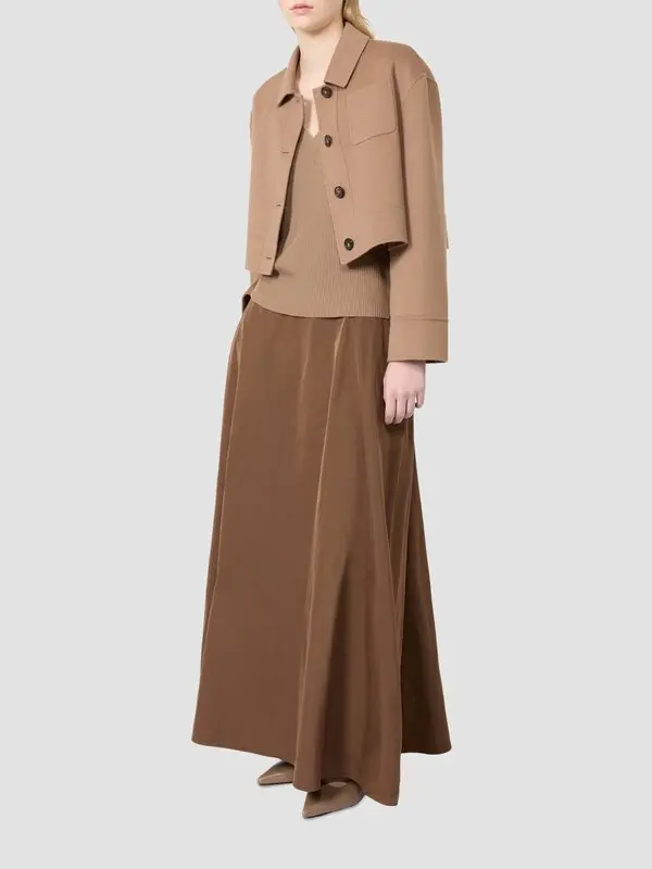 Max Mara Wool Drap Cropped Jacket