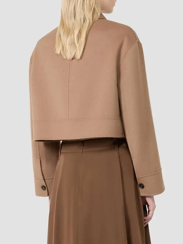 Max Mara Wool Drap Cropped Jacket