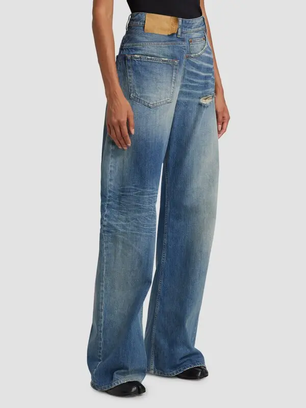 MAISON MARGIELA Twisted Distressed Straight-leg Jeans