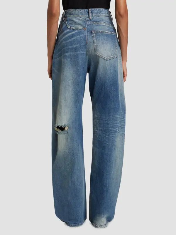 MAISON MARGIELA Twisted Distressed Straight-leg Jeans