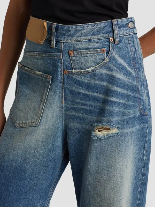 MAISON MARGIELA Twisted Distressed Straight-leg Jeans