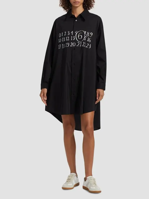 MAISON MARGIELA Logo Cotton-blend Mini Shirtdress