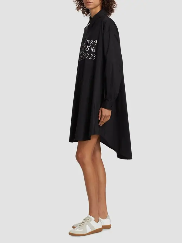 MAISON MARGIELA Logo Cotton-blend Mini Shirtdress