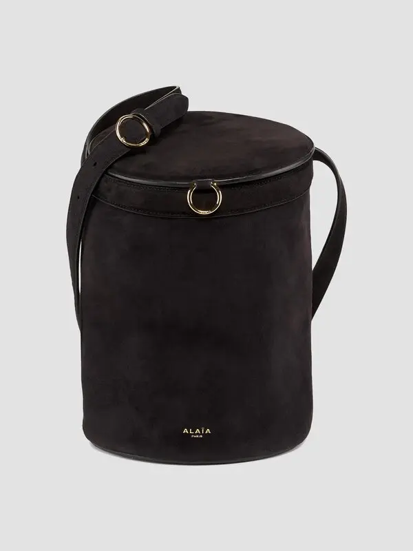Alaïa Structured Suede Cylinder Shoulder Bag