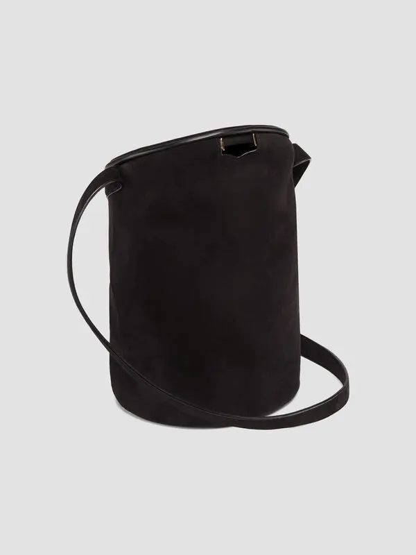 Alaïa Structured Suede Cylinder Shoulder Bag