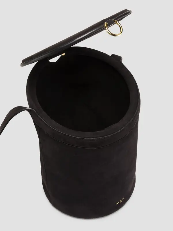 Alaïa Structured Suede Cylinder Shoulder Bag