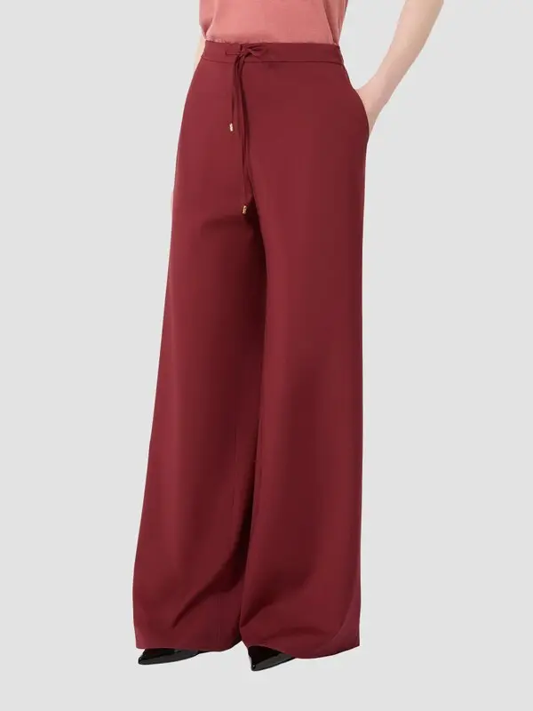 Max Mara Light Woollen Cloth Trousers - Ruby