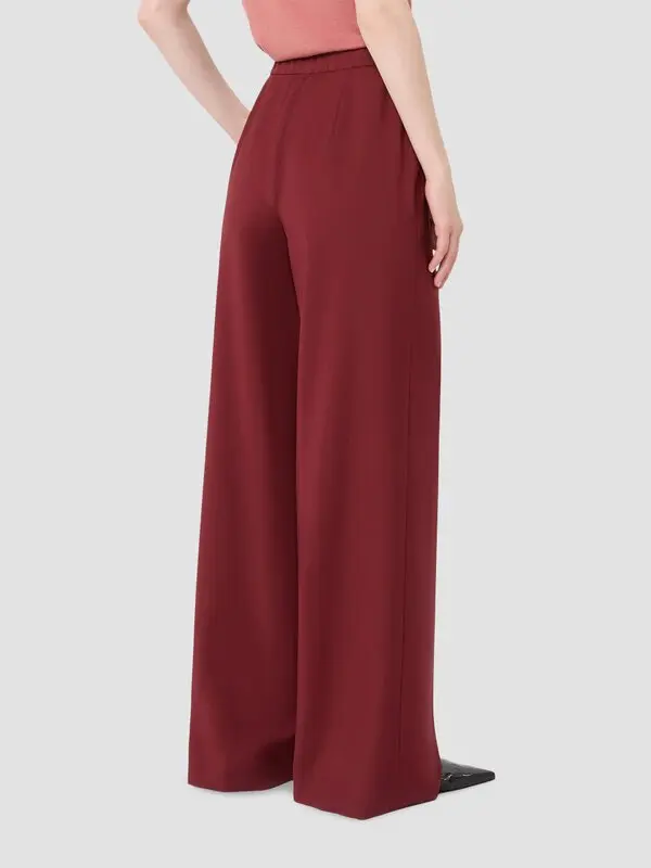 Max Mara Light Woollen Cloth Trousers - Ruby