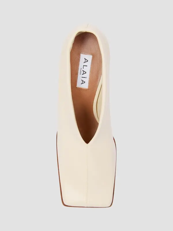 Alaïa 90mm Leather Square-toe Pumps