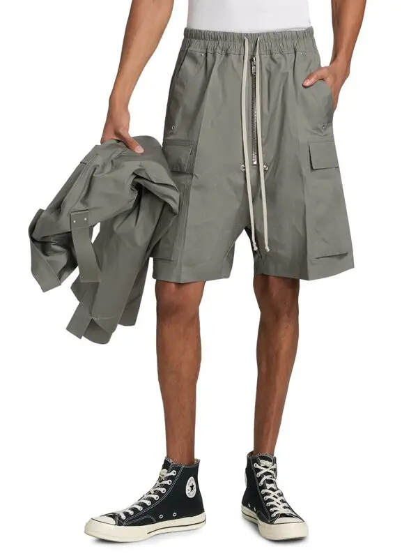 Rick Owens Cargobela Stretch-cotton Shorts
