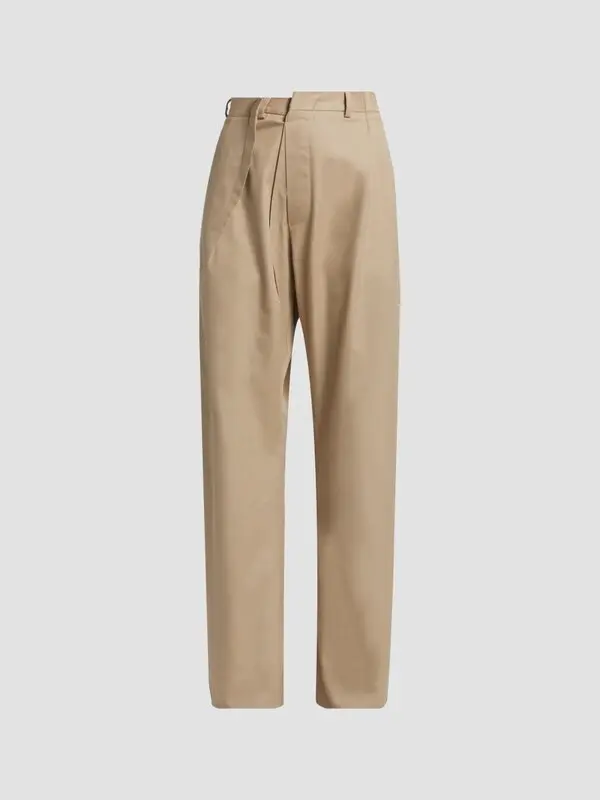 MAISON MARGIELA Pleated Cotton Straight-leg Pants