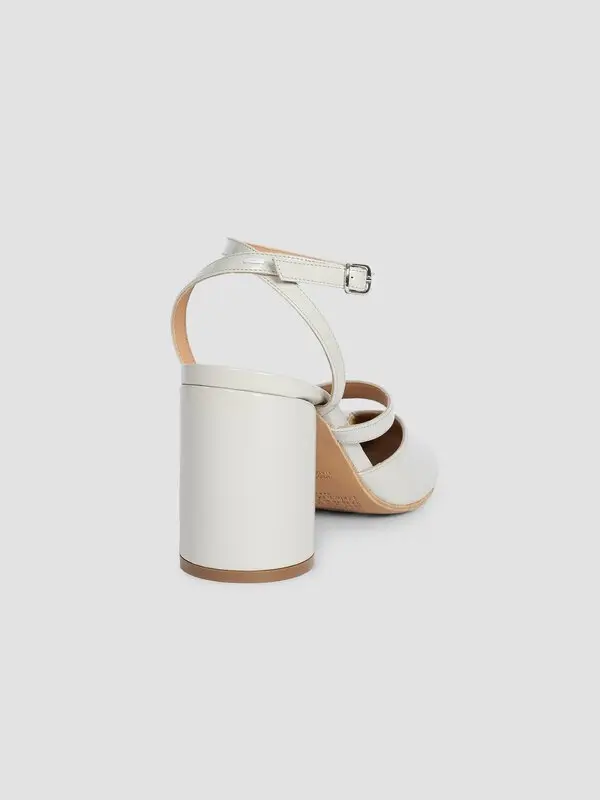 MAISON MARGIELA Tabi 80mm Leather Pumps - Alabaster