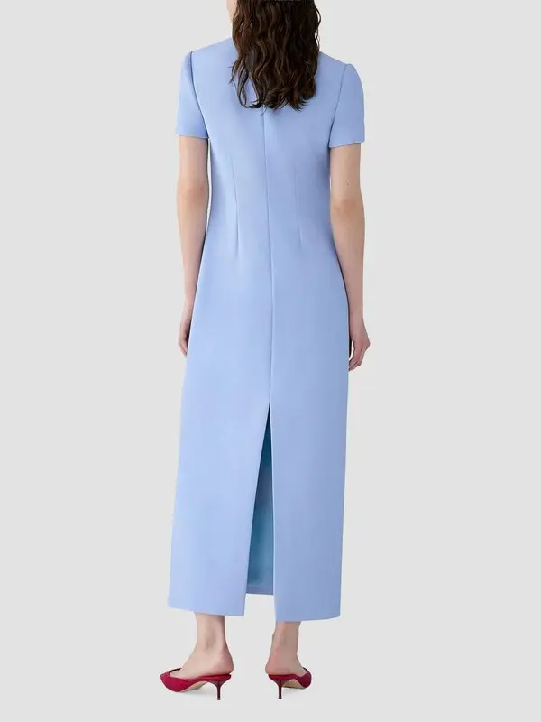 Carolina Herrera Bead-embellished Floral Short-sleeve Dress