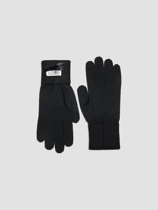 MAISON MARGIELA Logo Patch Wool-nylon Gloves