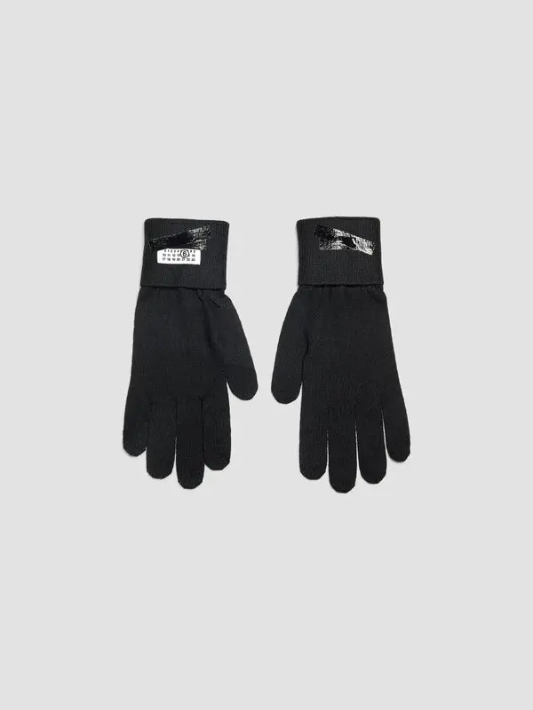 MAISON MARGIELA Logo Patch Wool-nylon Gloves
