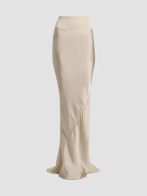 Rick Owens Coda Mix-media Maxi Skirt