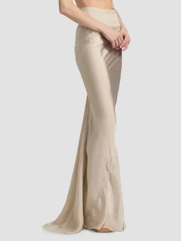 Rick Owens Coda Mix-media Maxi Skirt