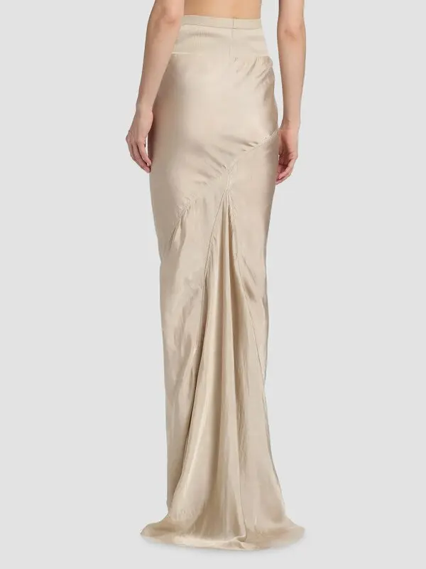 Rick Owens Coda Mix-media Maxi Skirt