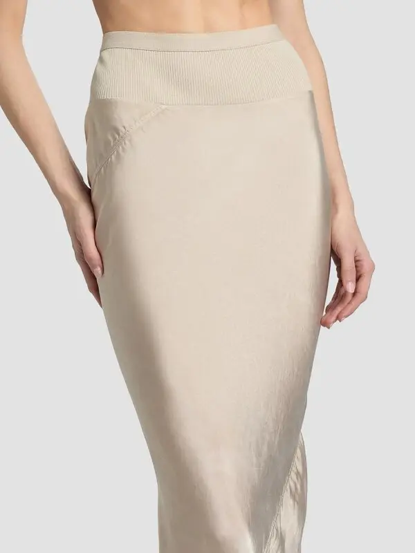 Rick Owens Coda Mix-media Maxi Skirt