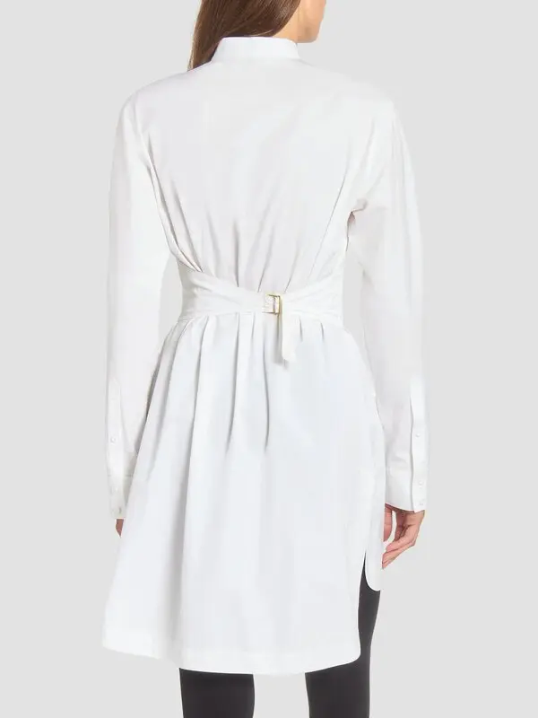 Alaïa Poplin Wrap Mini-shirtdress