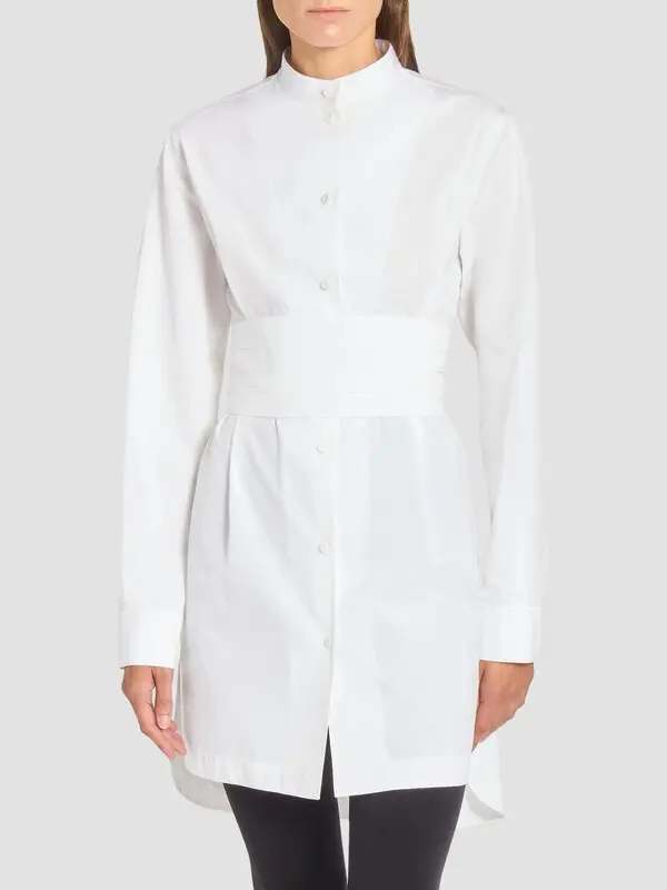 Alaïa Poplin Wrap Mini-shirtdress