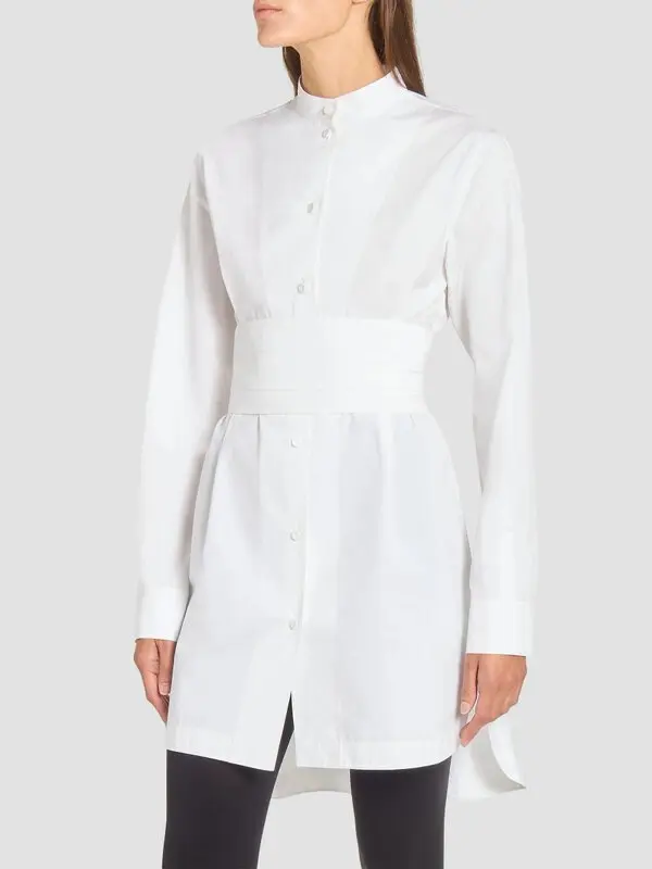 Alaïa Poplin Wrap Mini-shirtdress