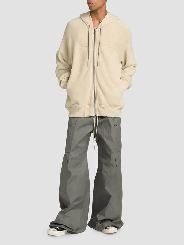 Rick Owens Windbreaker Fleece Cotton Zip-front Hoodie