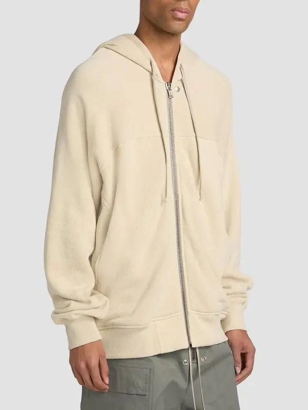 Rick Owens Windbreaker Fleece Cotton Zip-front Hoodie