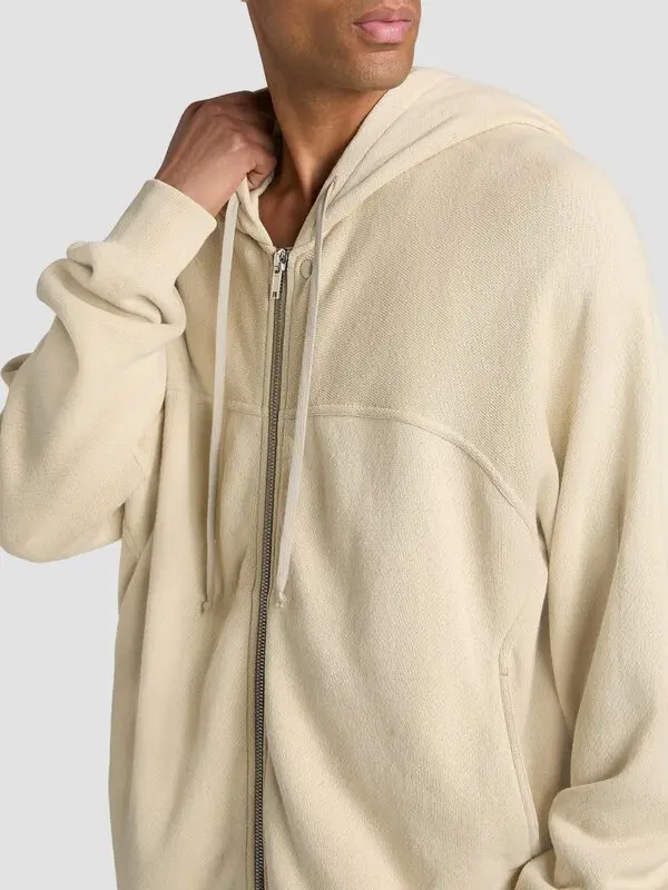 Rick Owens Windbreaker Fleece Cotton Zip-front Hoodie